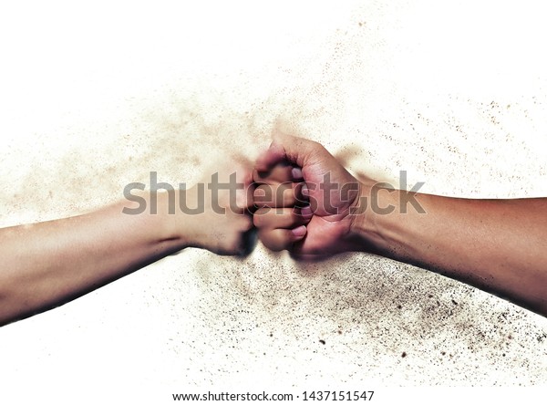 Fist Fist Clash Force Stock Illustration 1437151547 | Shutterstock