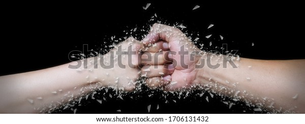 Fist Fist Clash Force Stock Illustration 1706131432 | Shutterstock
