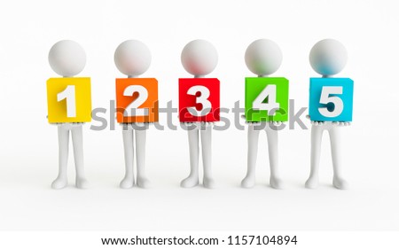 Five 3 D Men Cubes Number 1 Stock Illustration 1157104894 - Shutterstock