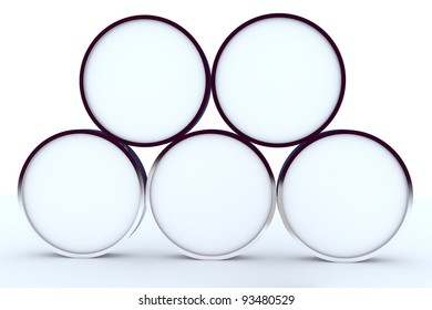 Five Blank Rounded Box Display New Stock Illustration 93480529 ...
