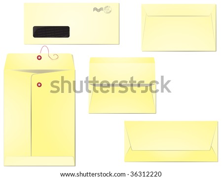 Five Different Types Envelopes Business Correspondence Stock ...