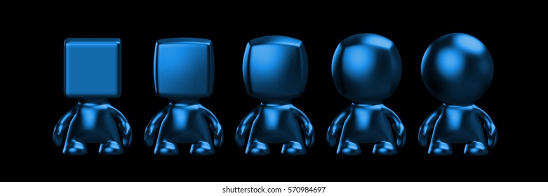 Five Shiny Blue Human 3d People Stock Illustration 570984697 | Shutterstock