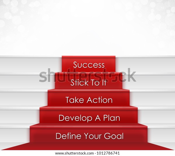 Five Steps Success Concept Which Include Stock Illustration 1012786741 ...
