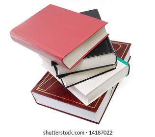 Five Thick Books Lying Stack Isolated Stock Illustration 14187022 ...