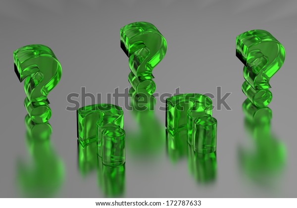 Five Transparent Green Question Marks Stock Illustration 172787633 ...
