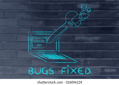 Fixing Computer Bugs Troubleshooting Malfunctions Oversized ...
