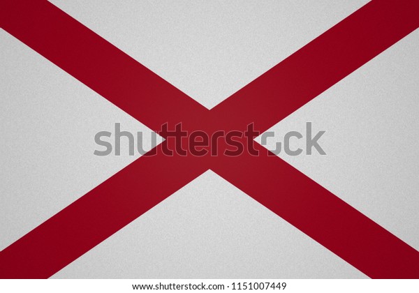 Flag Alabama Realistic Texture Stock Illustration 1151007449
