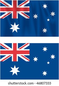 Vertical Flag Australia On White Background Stock Vector (Royalty Free ...