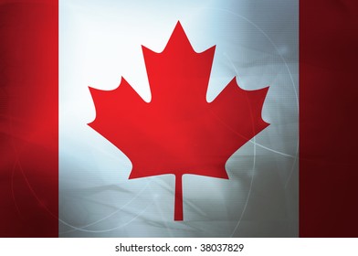 Close Canadian Flag Tilted Angle Stock Photo (Edit Now) 70022284