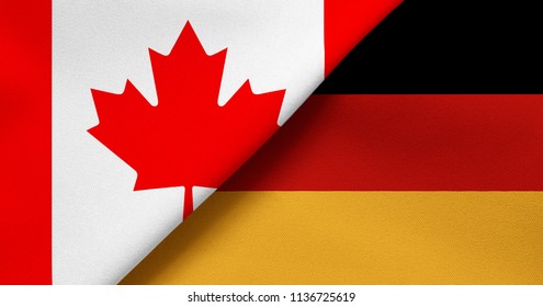 Canada Germany Symbol Two National Flags: ilustrações stock 1765889339 ...