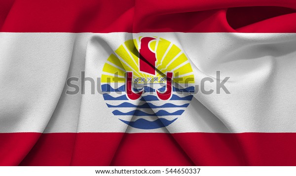 Flag French Polynesia Stock Illustration 544650337