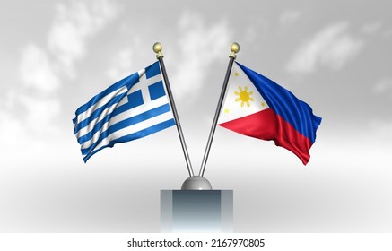 Flag Greece Philippines Flag 3d Rendering Stock Illustration 2167970805 ...
