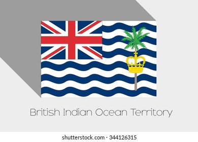 Flag Illustration Shadow British Indian Ocean Stock Illustration ...