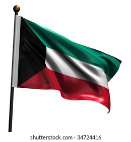 Kuwaiti Flag High Resolution 3d Render: ภาพประกอบสต็อก 31532269 ...