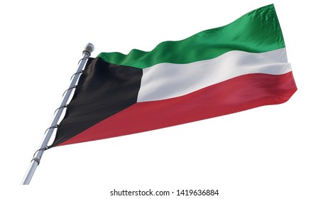 Kuwaiti Flag High Resolution 3d Render: ภาพประกอบสต็อก 31532269 ...