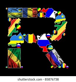 Flag Maps Flag Badges Fabric Flags: ilustración de stock 85876738 ...