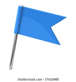 Blue Flag Pin Stock Photo (Edit Now) 130345562