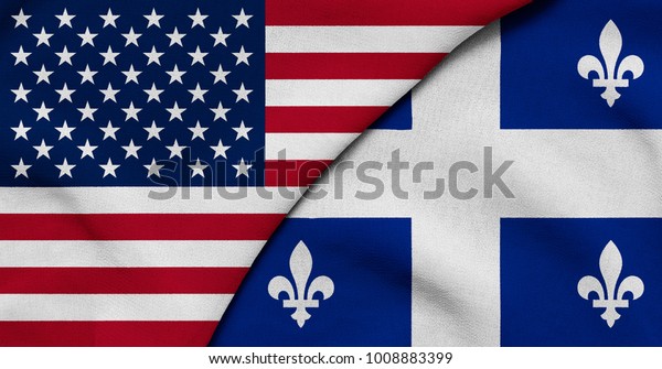 Flag Usa Quebec Stock Illustration 1008883399 | Shutterstock