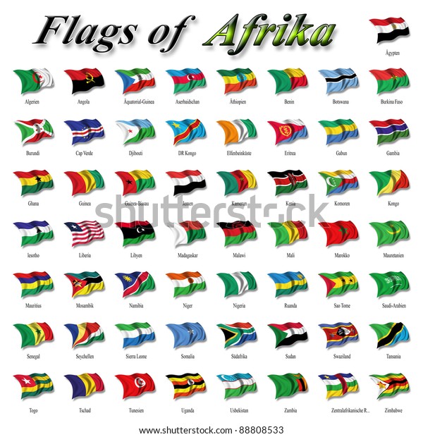 Flags Africa Stock Illustration 88808533