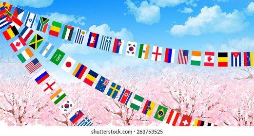 National Flag Sports Day School Background Stock Vector (Royalty Free ...