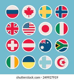 Flags Countries Form Icons Stock Illustration 249927919 | Shutterstock