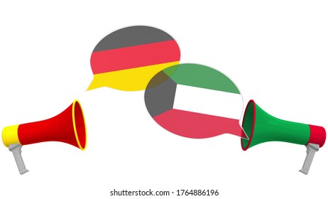 Flags Kuwait Germany On Speech Balloons Stock Illustration 1764886196 ...