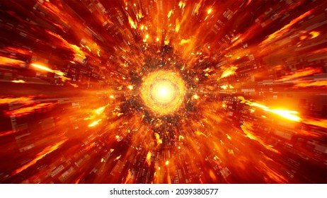 Flame Explosion Mechanical Tunnel Stock Illustration 2039380577 ...