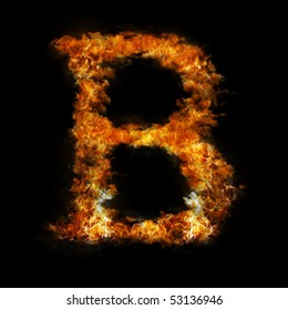 Flame Shape Letter B: ภาพประกอบสต็อก 53136946 | Shutterstock