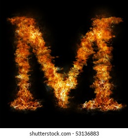 Flame Shape Letter M 스톡 일러스트 53136883 | Shutterstock