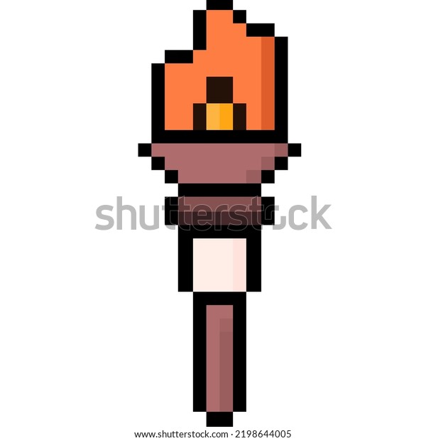Flame Torch 8bit Pixel Art Stock Illustration 2198644005 | Shutterstock