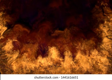Flames Both Image Corners Bottom Fire Stock Illustration 1441616651 ...