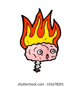 Cartoon Brain On Fire Stock Vector (Royalty Free) 140811649 | Shutterstock