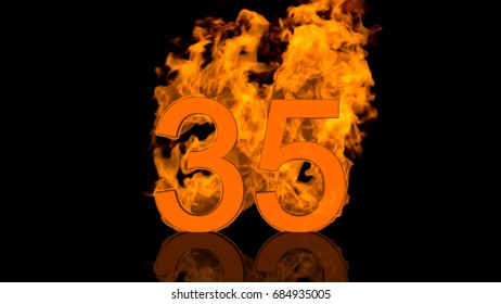Flaming Number Forty Burning Orange Fire 库存插图 689078347 | Shutterstock