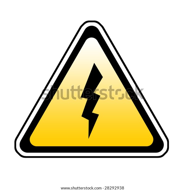 Flash Warning Sign Lightning Symbol White Stock Illustration 28292938 ...