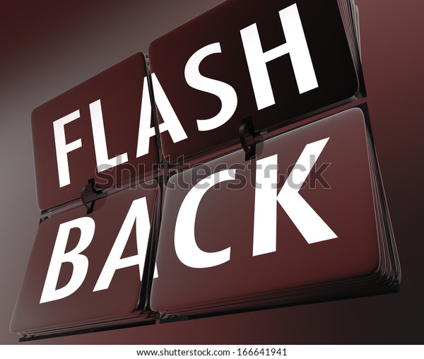 Flashback Word Retro Clock Tiles Turn Stock Illustration 166641941 ...