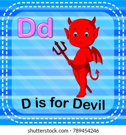 Flashcard Letter D Devil Stock Illustration 789454246 | Shutterstock