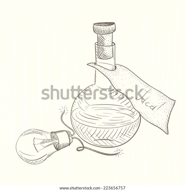 Flask Extract Idea Stock Illustration 223656757