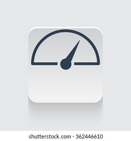 Flat Black Speed Meter Icon On Stock Illustration 362446610 | Shutterstock