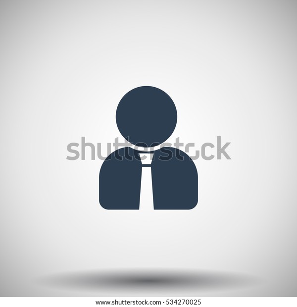 Flat Black User Profile Icon Stock Illustration 534270025 | Shutterstock