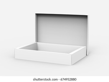 White Box Mockup Blank Box Template Stock Illustration 689711734