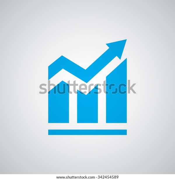 Flat Blue Trend Icon Stock Illustration 342454589