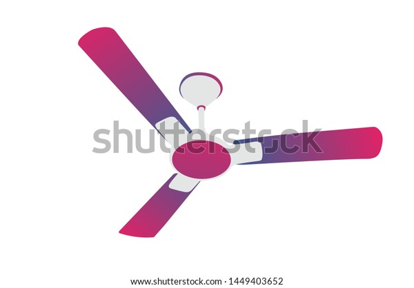 Flat Design Ceiling Fan Icon Stock Illustration 1449403652 | Shutterstock