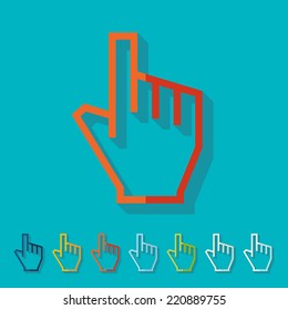 Flat Design Hand Stock Illustration 220889755 | Shutterstock