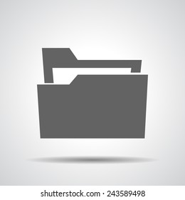Flat Folder Icon Illustration Stock Illustration 243589498 | Shutterstock