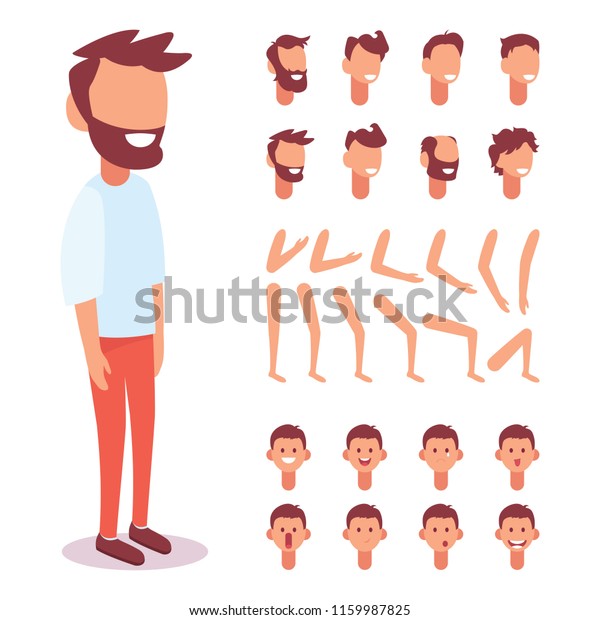 Flat Guy Character Your Scenes Character Stock Illustration 1159987825 ...