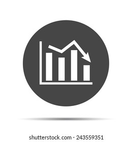 Flat Icon Graph Going Down Stock Vector (Royalty Free) 238031209 ...