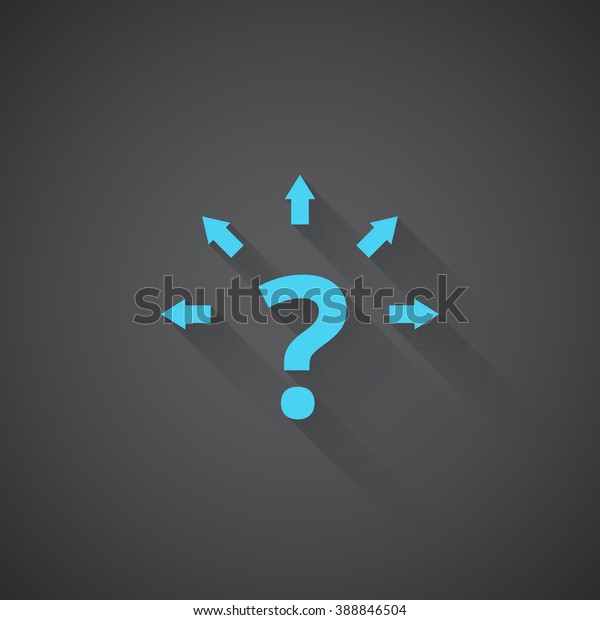Flat Question Mark Arrows Web App Stock Illustration 388846504 ...