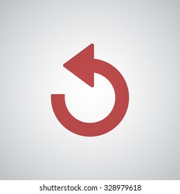 Flat Red Undo Icon Stock Illustration 328979618 | Shutterstock