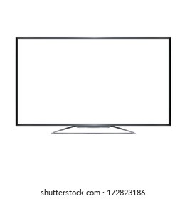 Tv Screen Isolated On White Background Stock Vector (Royalty Free ...
