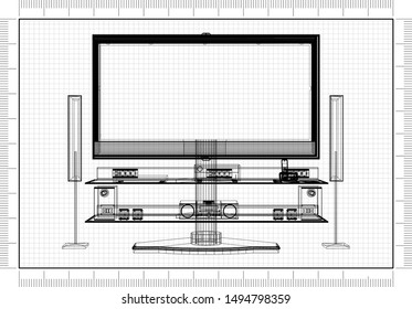 221 3d tv blueprint Images, Stock Photos & Vectors | Shutterstock